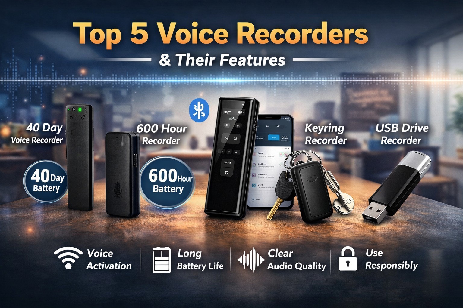 Top 5 Voice Recorders and Their Features
