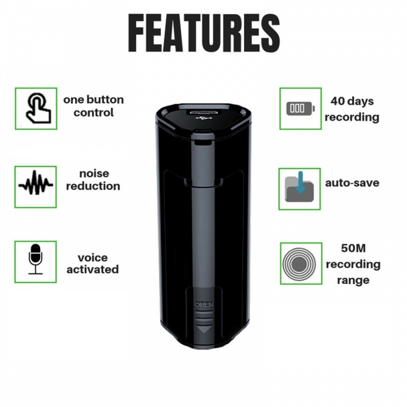 Long Life 40 Day Voice Recorder Easy to Use