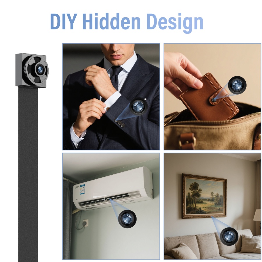 4K Tiny Pinhole Camera with Motion Detection and Remote