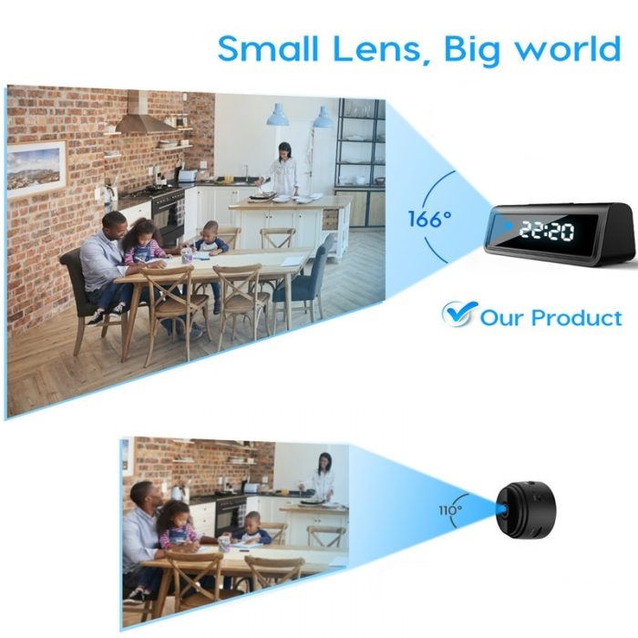 4K Ultra HD Wifi Clock Camera with Night Vision and Motion Detection