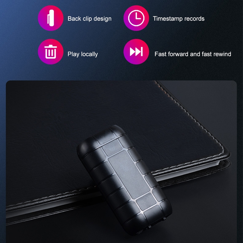 Back Clip Voice Recorder Expandable Memory 20 Day Battery
