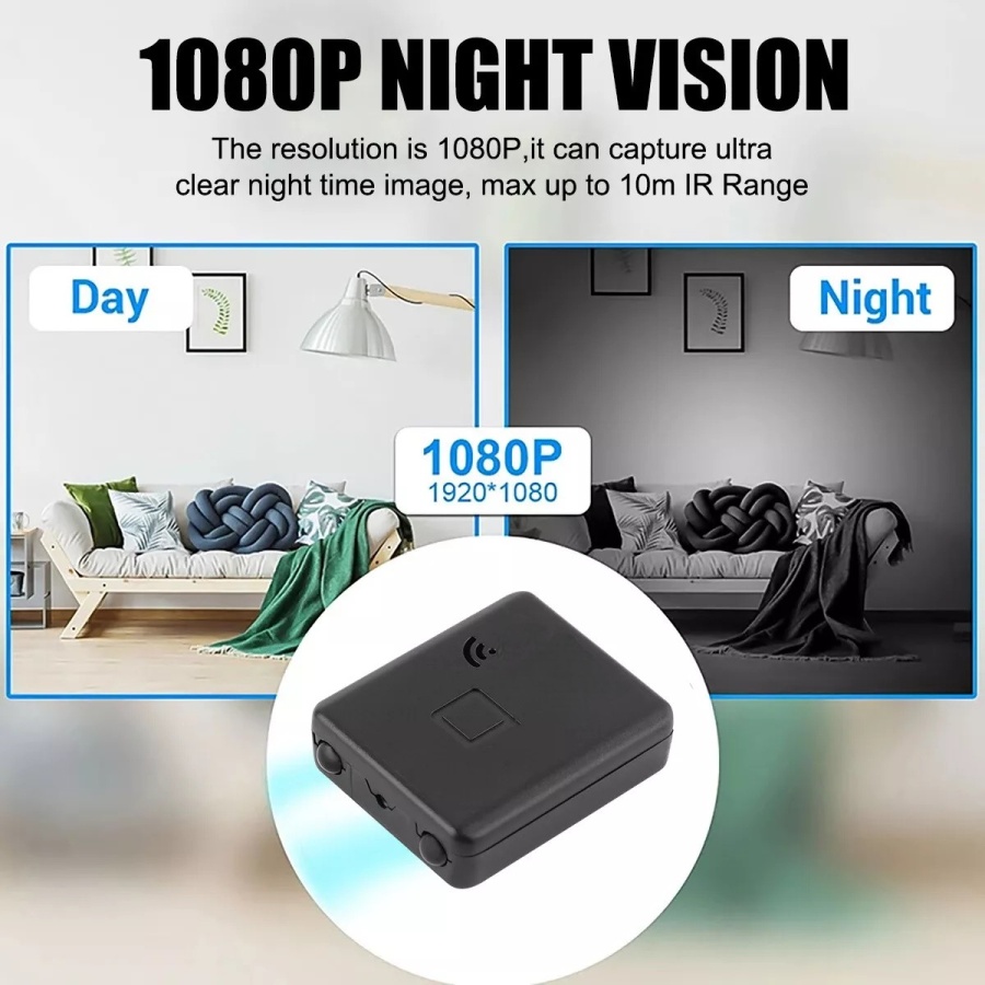 HD Mini Wi-Fi Camera with Motion Detection & Built-in Battery