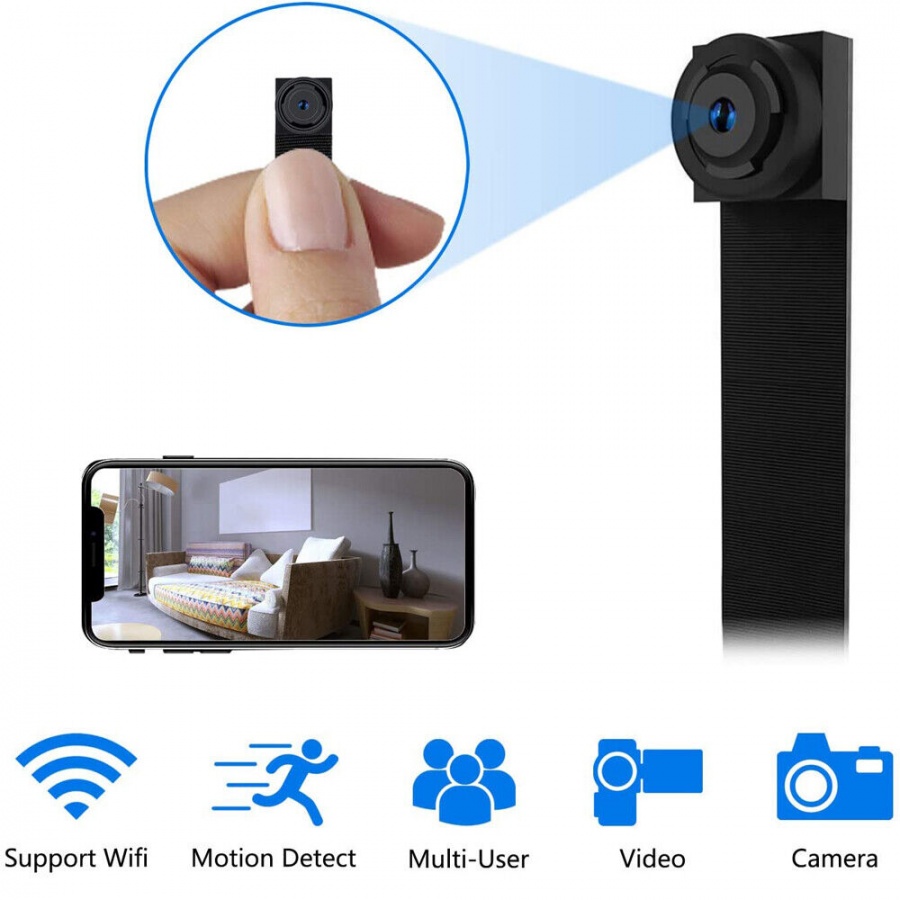 4K Pinhole Wifi Camera with Night Vision and Motion Detection