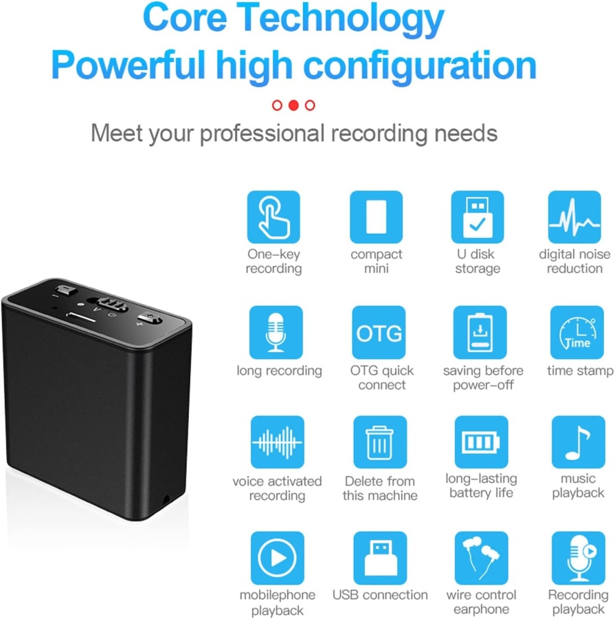 Magnetic Voice Recorder with 200 Hours Continuous Recording