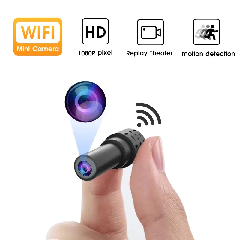 Mini HD Wifi Camera with Wide Angle Lens and Motion Detection