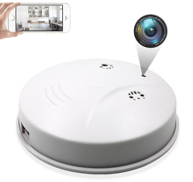 Smoke Alarm Wifi Camera with Night Vision and Motion Detection Alerts