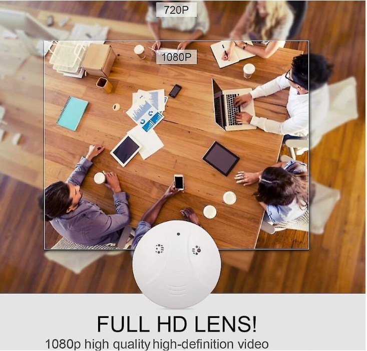 Smoke Alarm Wifi Camera with Night Vision and Motion Detection Alerts