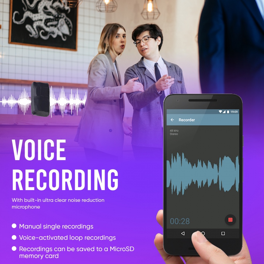 Tiny Listening Device GPS Tracker and Voice Recorder