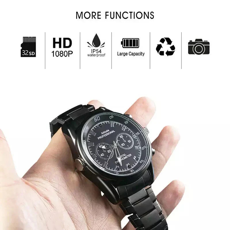 Watch Camera 32GB with Night Vision and Motion Detection