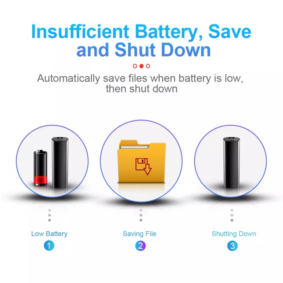 Long 500 Hour Battery Life Voice Recorder